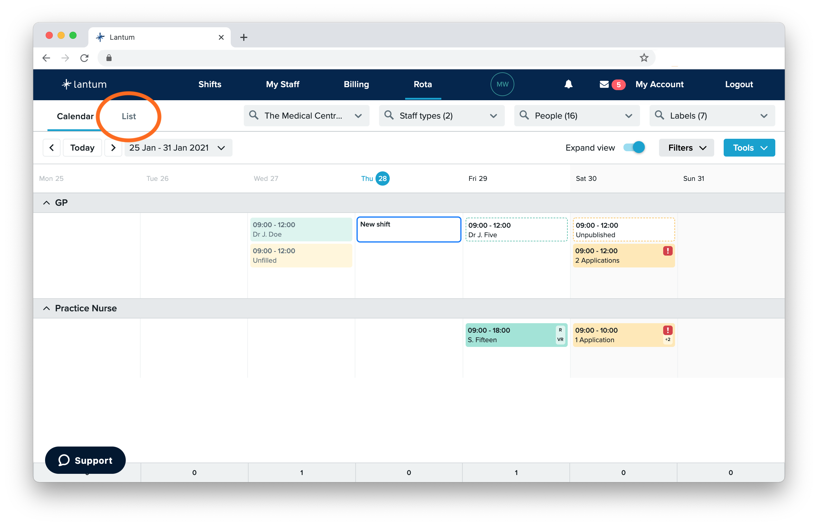 How do I manage applications on rota? – Lantum